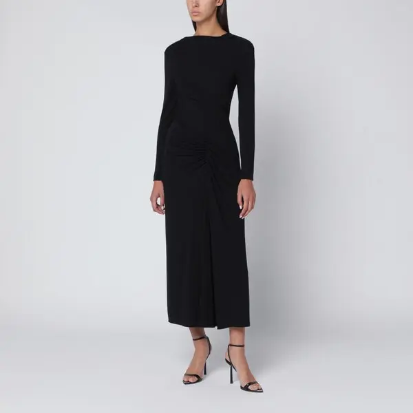 Simkhai Ferrera Draped Jersey Midi Dress - Black