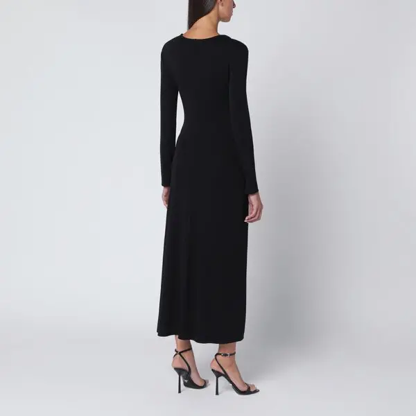 Simkhai Ferrera Draped Jersey Midi Dress - Black