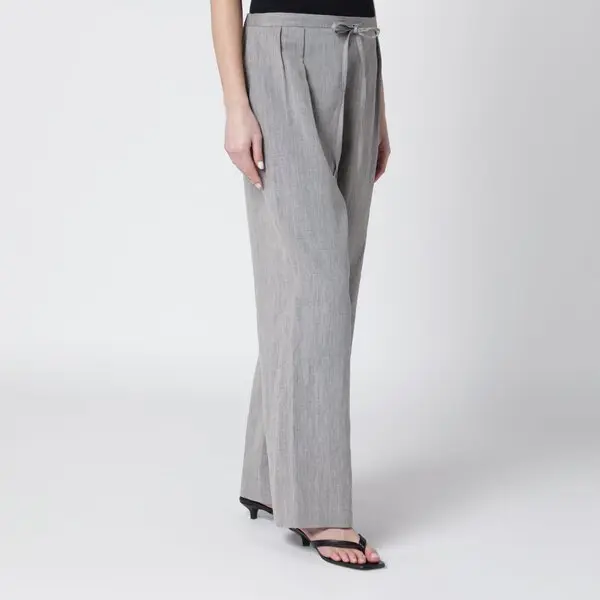 Loulou De Saison Pleated Wide-leg Trousers - Grey