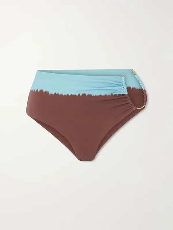 Christopher Esber Cutout Embellished Bikini Briefs - Brown