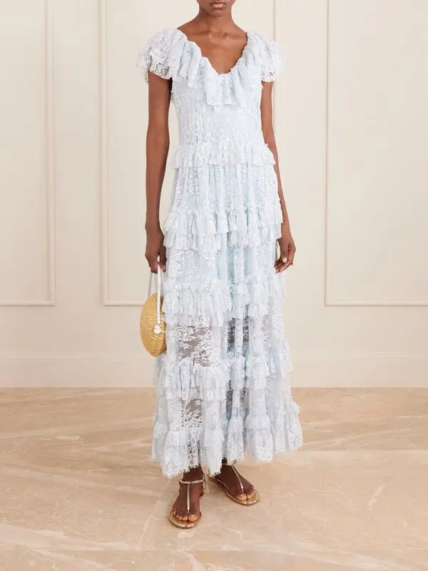 Sea Sharleen Ruffled Lace Maxi Dress