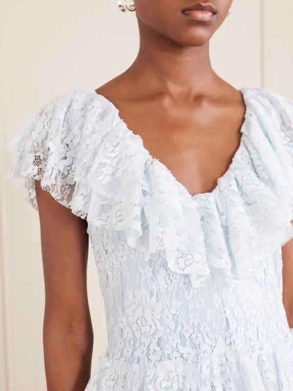 Sea Sharleen Ruffled Lace Maxi Dress