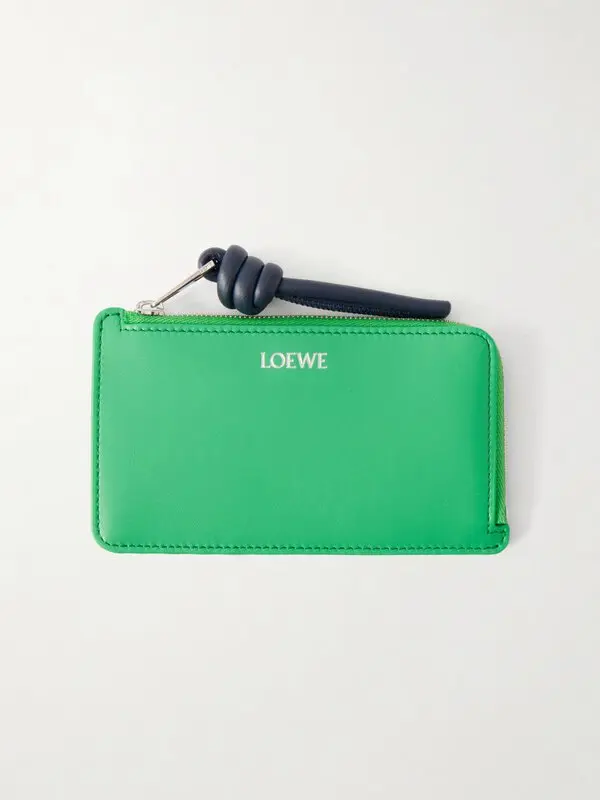 Loewe Knot Leather Cardholder - Green