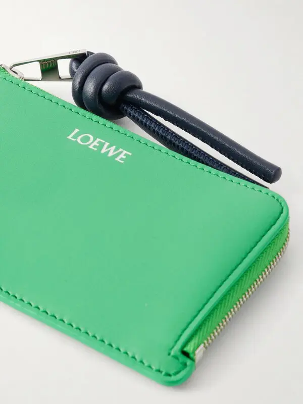Loewe Knot Leather Cardholder - Green