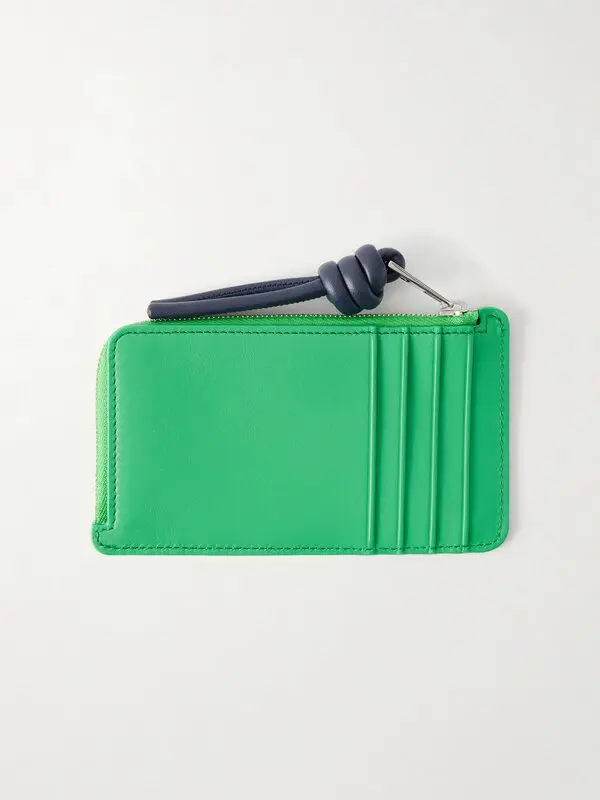 Loewe Knot Leather Cardholder - Green