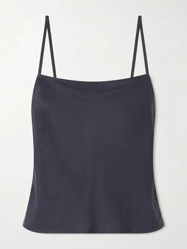 LESET Daniel Satin Top - Blue