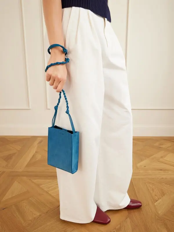 JIL SANDER Tangle Small Suede Shoulder Bag