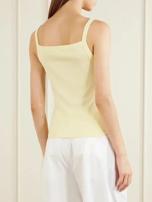 FLORE FLORE May' Organic Cotton-jersey Tank - Yellow