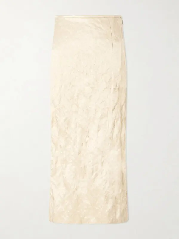 FFORME Mena Metallic Blend Midi Skirt - Neutrals