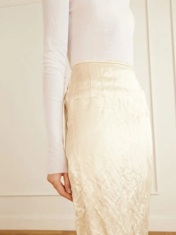 FFORME Mena Metallic Blend Midi Skirt - Neutrals