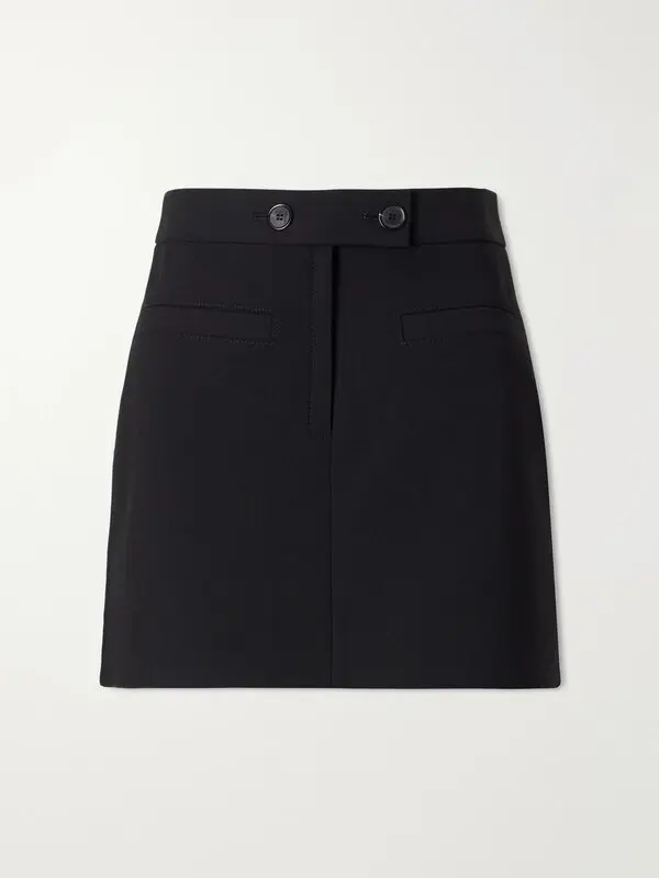 COURREGES Courrèges Logo Embroidered Twill Mini Skirt