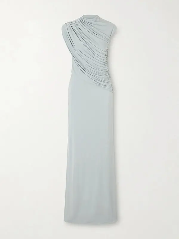 Tove Gathered Jersey Maxi Dress