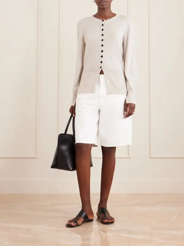 LISA YANG Cashmere Cardigan With Contrast Buttons