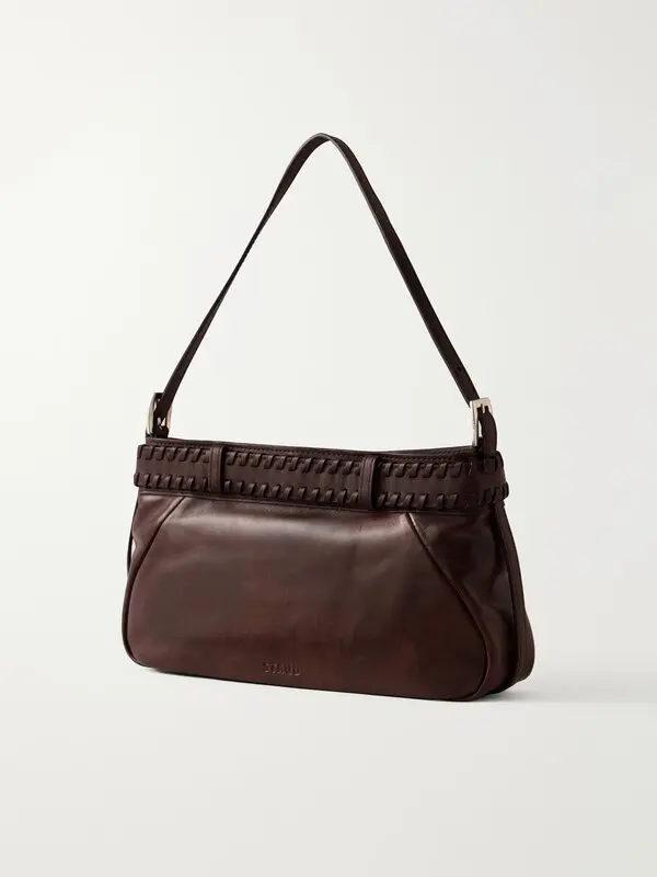 Staud Brooklyn Belted Leather Shoulder Bag - Brown