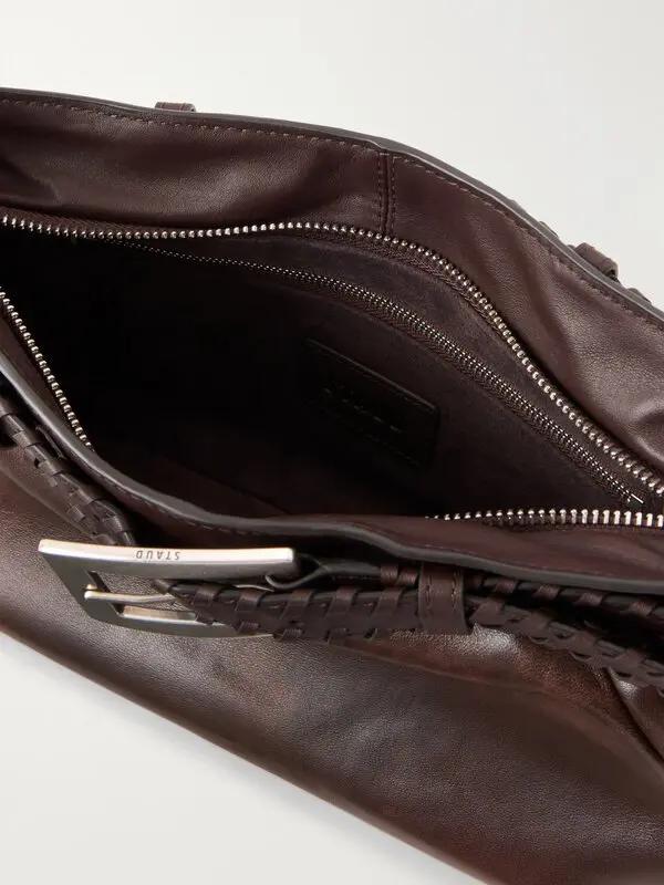 Staud Brooklyn Belted Leather Shoulder Bag - Brown