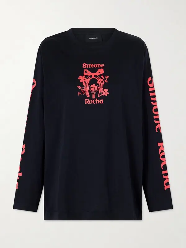 Simone Rocha Long Sleeve Graphic T-shirt