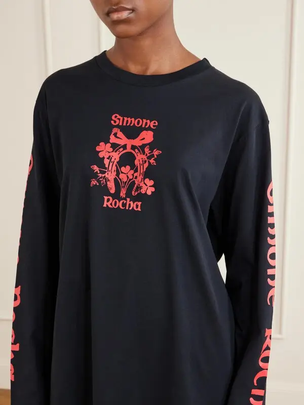 Simone Rocha Long Sleeve Graphic T-shirt
