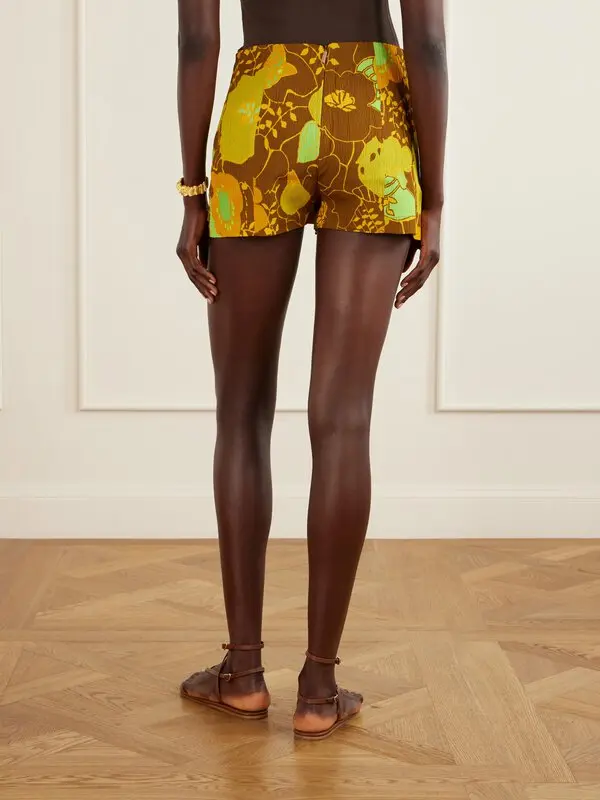 Tibi Kamara Printed Crepon Skort