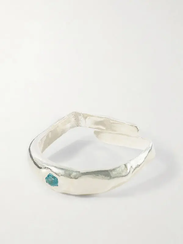 SIMUERO Aurelia Sterling Zirconia Toe Ring - Silver