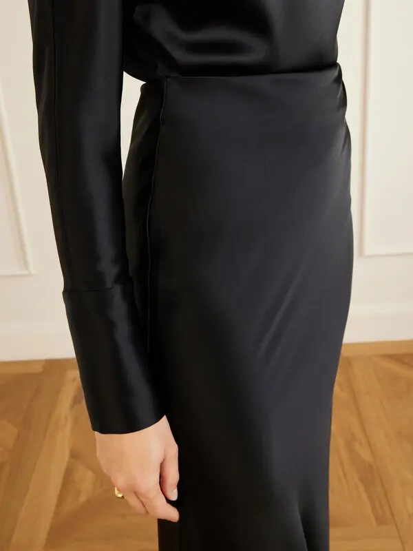 Galvan Valletta Satin Midi Skirt