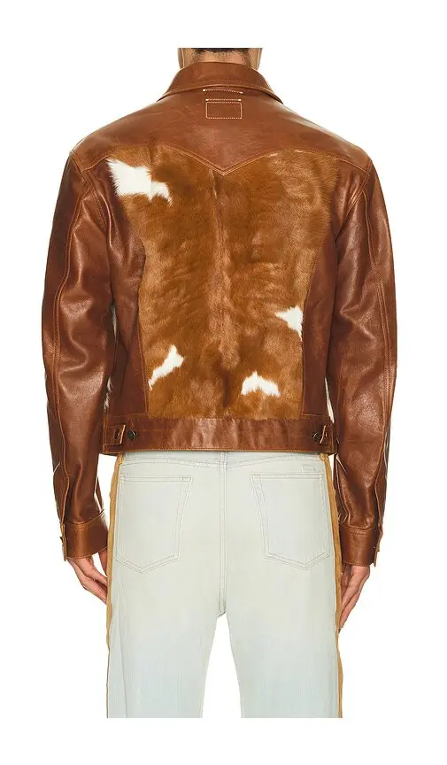 AUSTIN POST Leather Trucker Jacket