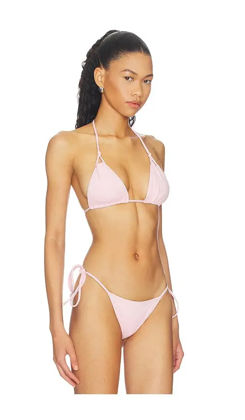 Frankies Bikinis Ribbed Bikini Top
