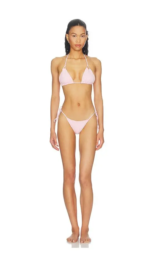 Frankies Bikinis Ribbed Bikini Top