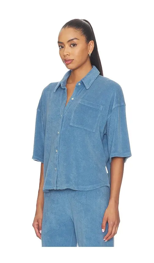 Citizens Of Humanity Francis Knit Shirt In Blue