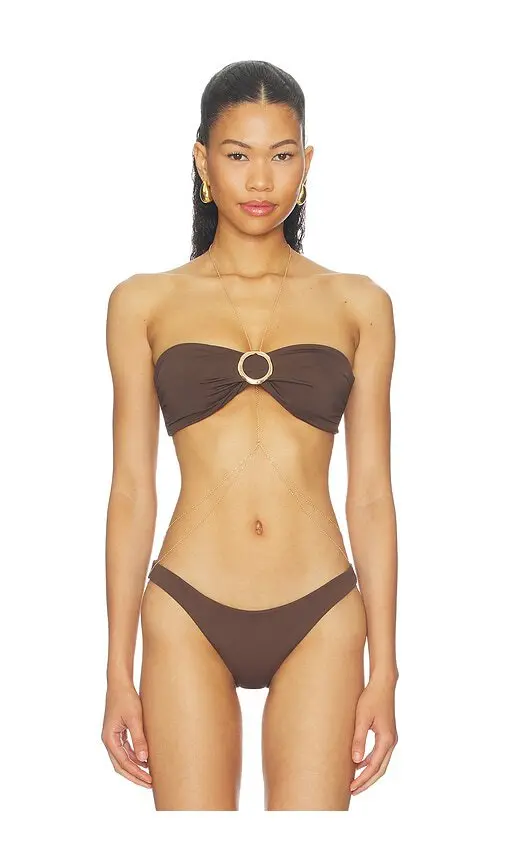 AWAY THAT DAY Cayman Island Bikini Top - Espresso