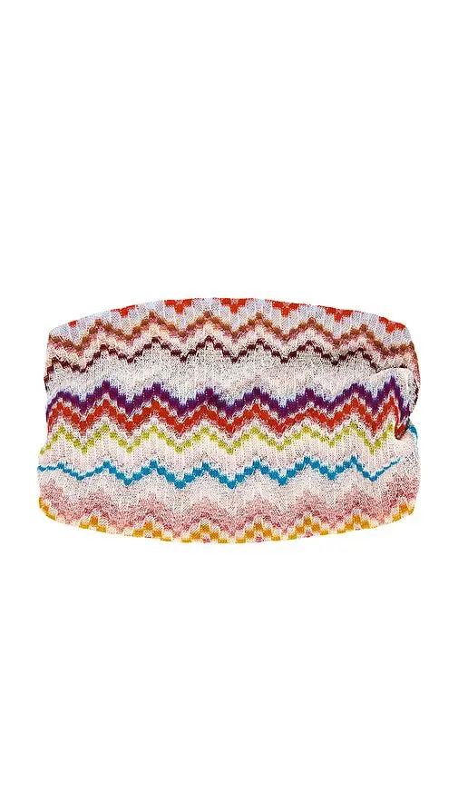 Missoni Head Band In Multi - Chevron Multi