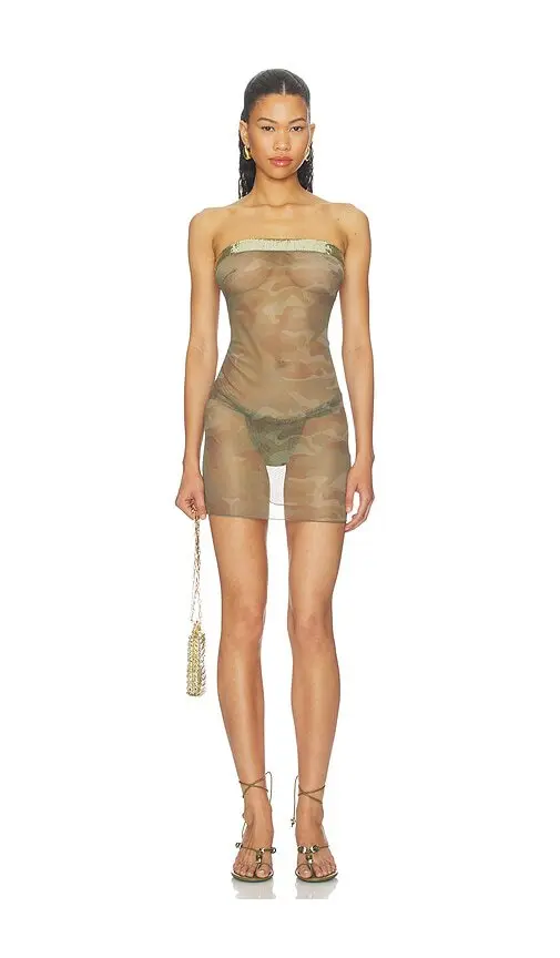 BELLA VENICE The Chyler Dress In Army - Camo