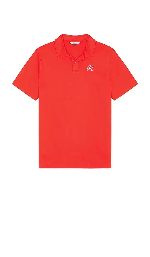 MALBON Fairway Polo In Red