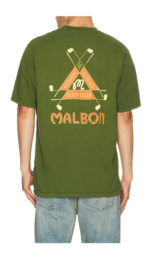 MALBON Bermuda Trinity Tee In Green