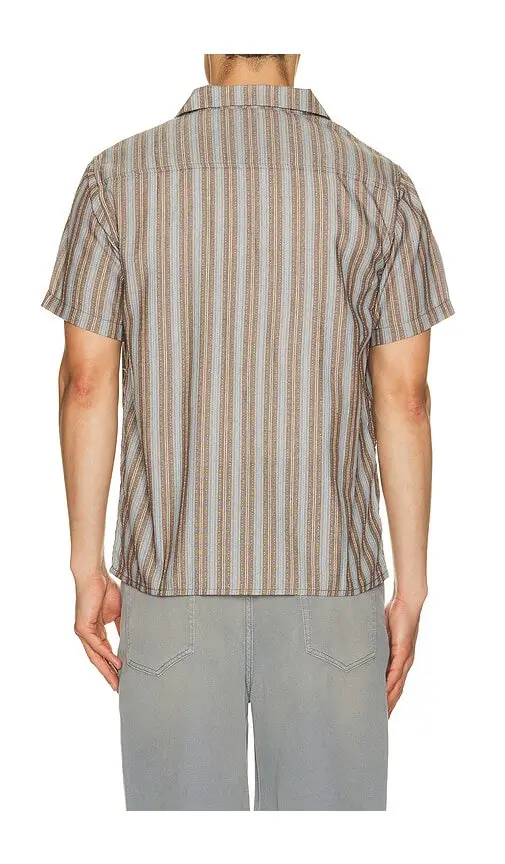 RHYTHM Vacation Stripe Shirt In Brown