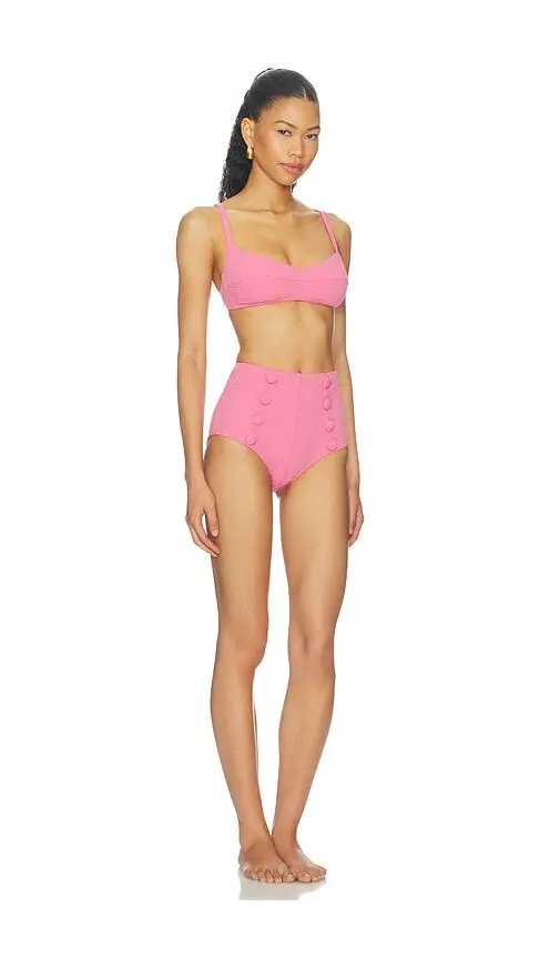 Lisa Marie Fernandez Balconette High-waist Bikini Set - Pink