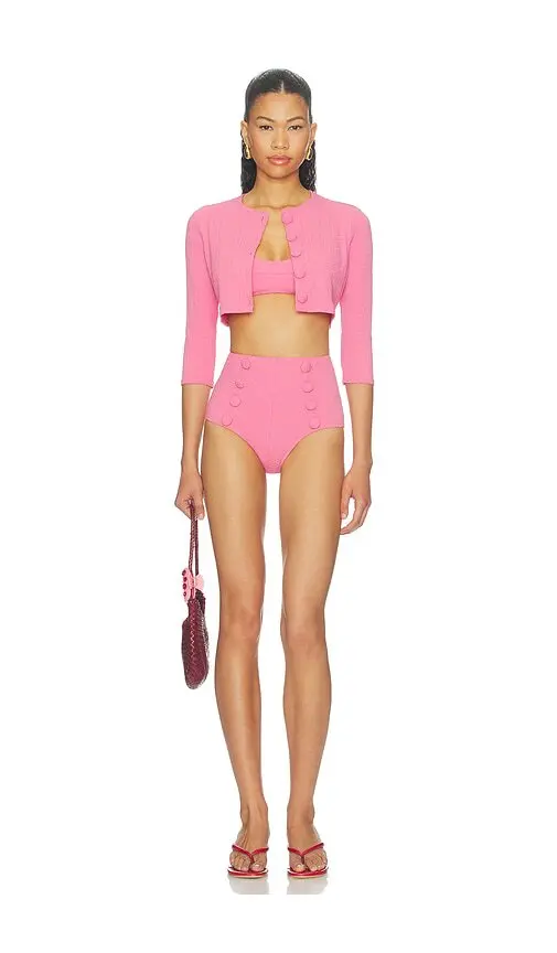 Lisa Marie Fernandez Balconette High-waist Bikini Set - Pink