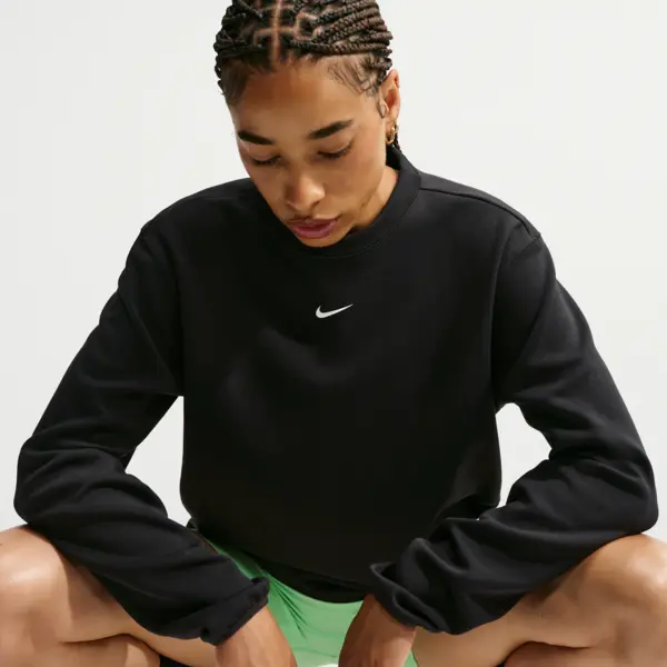 Nike Studio Fleece Sport Dri-fit Crew-neck Sweatshirt - Black
