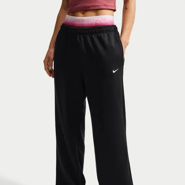 Nike Studio Fleece Sport Dri-fit Mid-rise Open-hem Pants