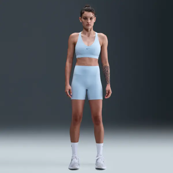 Nike Universa High-waisted 5" Biker Shorts With No Front Seam - Blue
