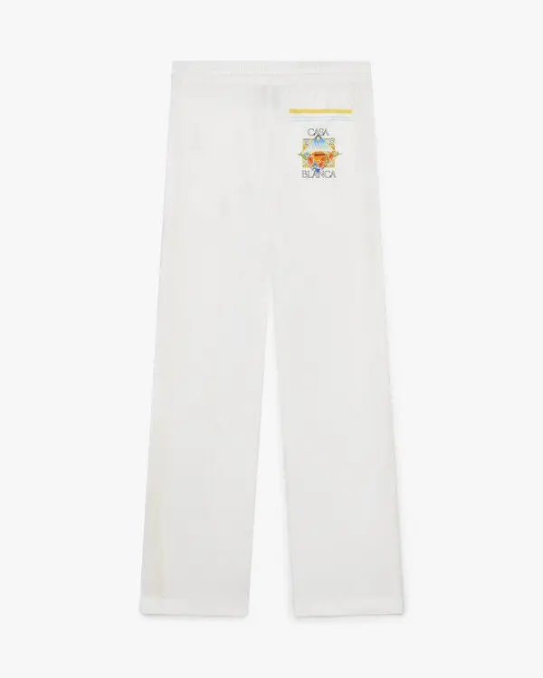 Casablanca Tennis Landscape Silk Twill Trousers