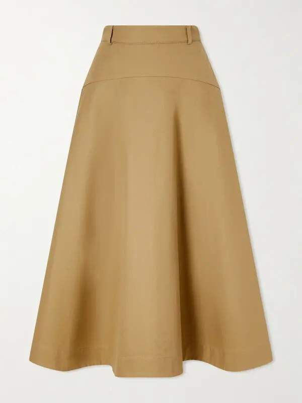 Balenciaga A-line Cotton Midi Skirt