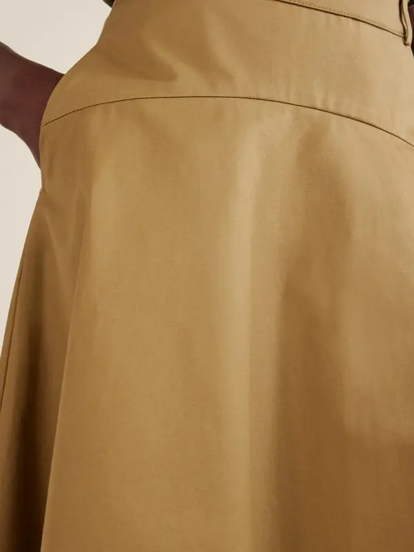 Balenciaga A-line Cotton Midi Skirt