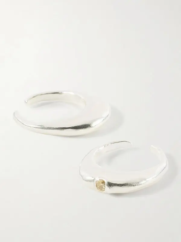 SIMUERO Sol Y Sombra Sterling And Cubic Zirconia Toe Ring