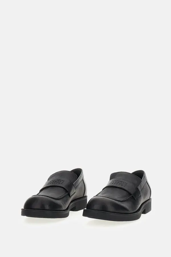 MAISON MARGIELA Smooth Calfskin Leather Loafers With Engraved Numeric Logo