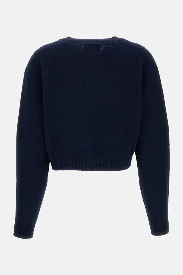 Loulou De Saison Heike Cropped Cashmere Cardigan - Blu