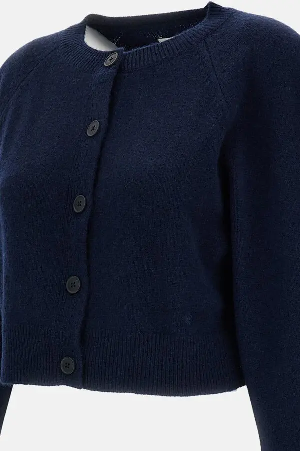 Loulou De Saison Heike Cropped Cashmere Cardigan - Blu