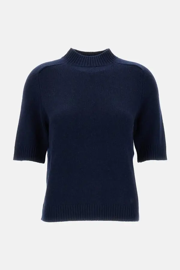 Loulou De Saison Ruth Short-sleeve Knit Top - Blue