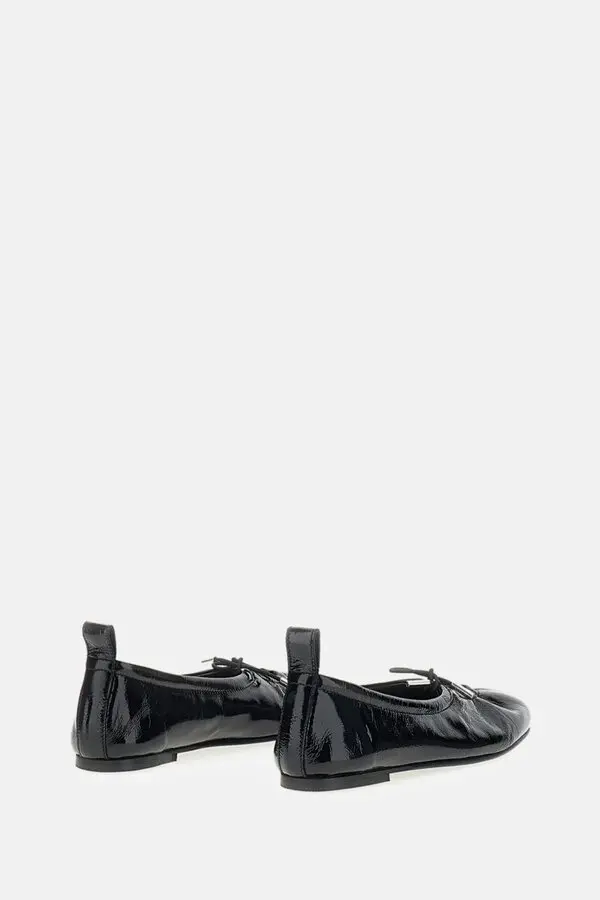 ALOHAS Rosalind Ballet Flats In Glossy Leather - Black