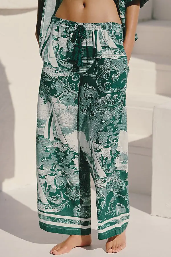 CELANDINE Linen Wide-leg Pants