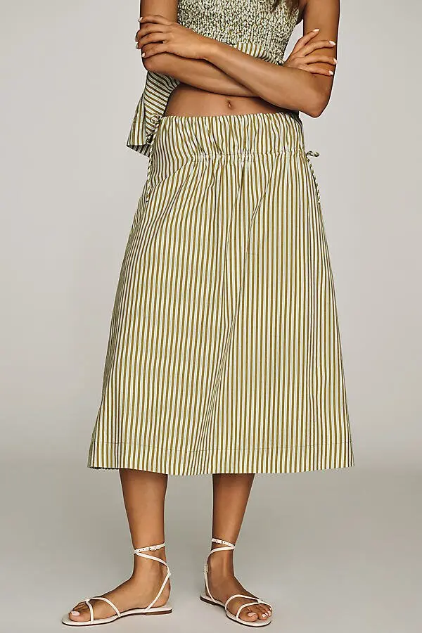 DAMSON MADDER Caspia Cotton Midi Skirt